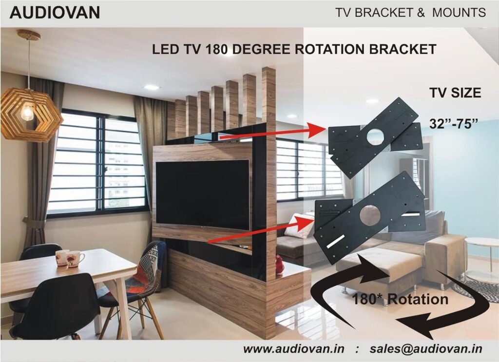 Audiovan Led Tv 360 Rotating TV Bracket for Room Partition Mounting ...