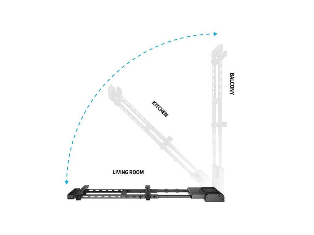 AUDIOVAN Motorized Swivel TV Wall Mount with Remote Controller Stand ...