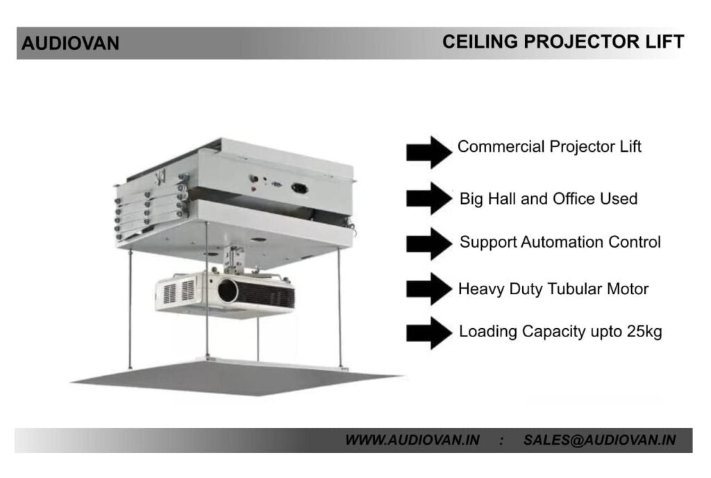 Audiovan Projector Scissor Lift Heavy Duty Tubular Motor Motorized ...