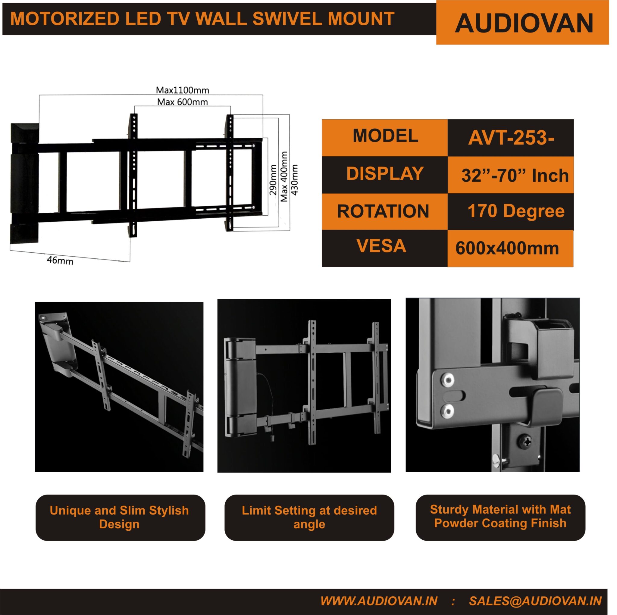 MOTORIZED TV LIFT - Audiovan Tech - Manufacturer of Ceiling Mount Kit ...